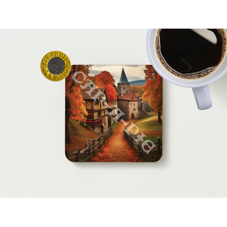 Medieval Scene One Coffee Coaster Set