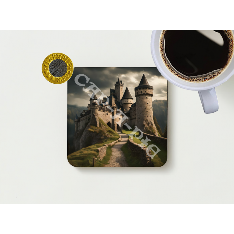 Medieval Scene One Coffee Coaster Set